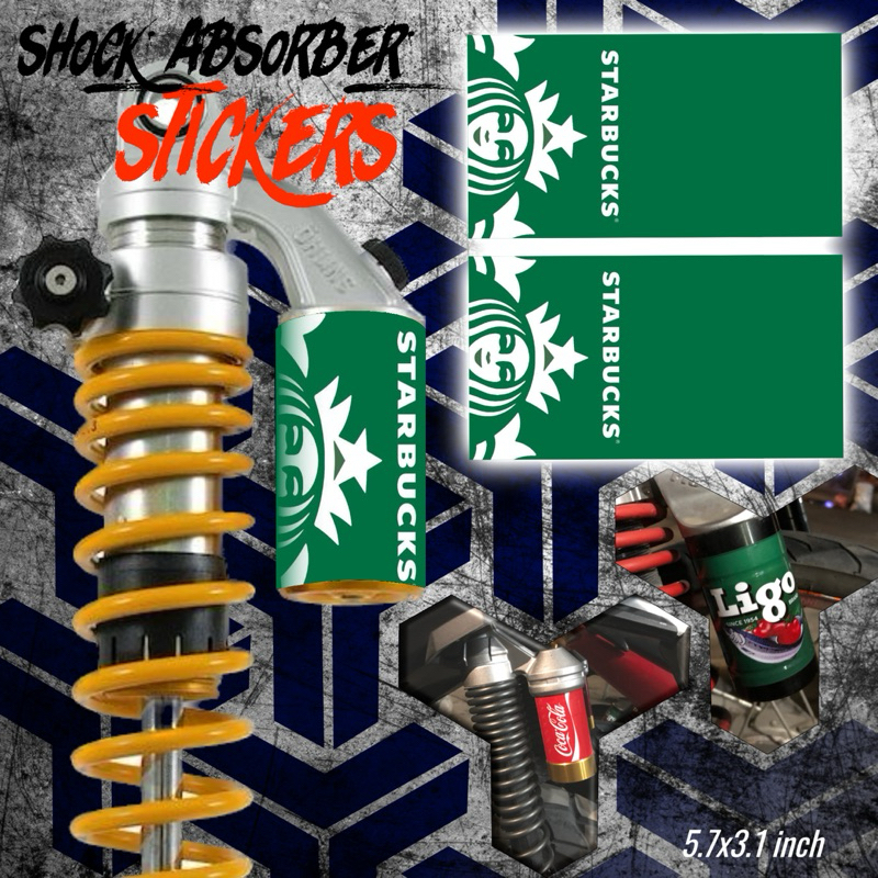 SHOCK ABSORBER 2PCS COVER STICKER PRINTED LAMINATED | Shopee Philippines