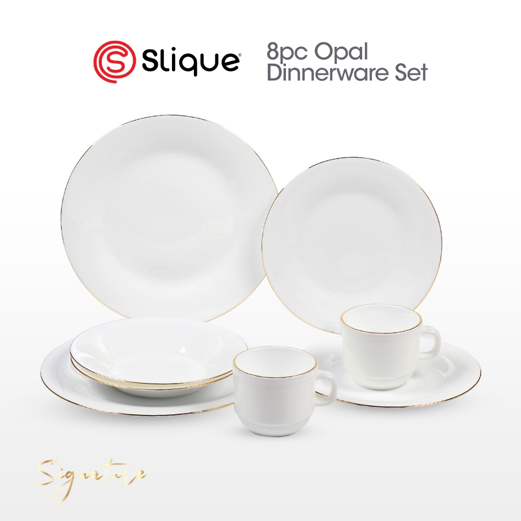 Signature by SLIQUE Opal Dinnerware sets | dinner plate | dessert plate ...