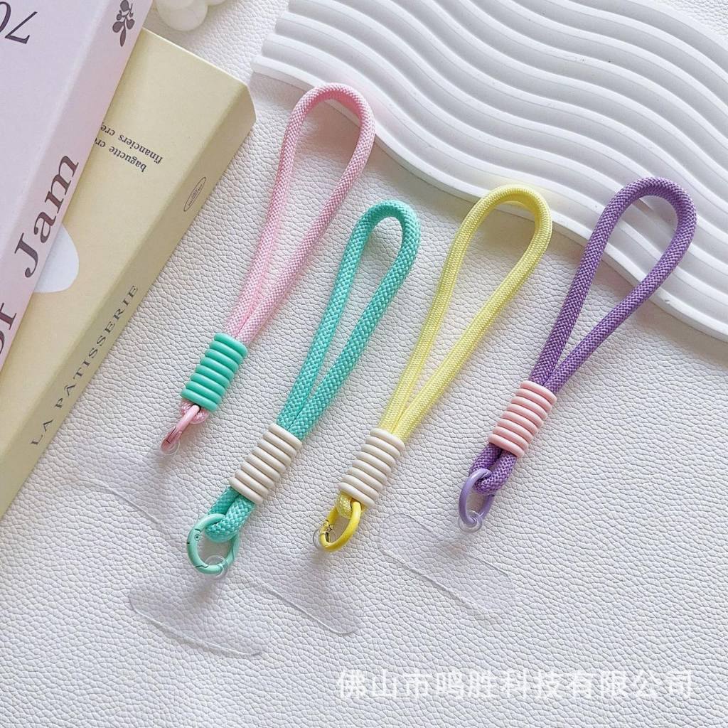 INS fashion color matching anti-lost woven mobile phone rope keychain ...