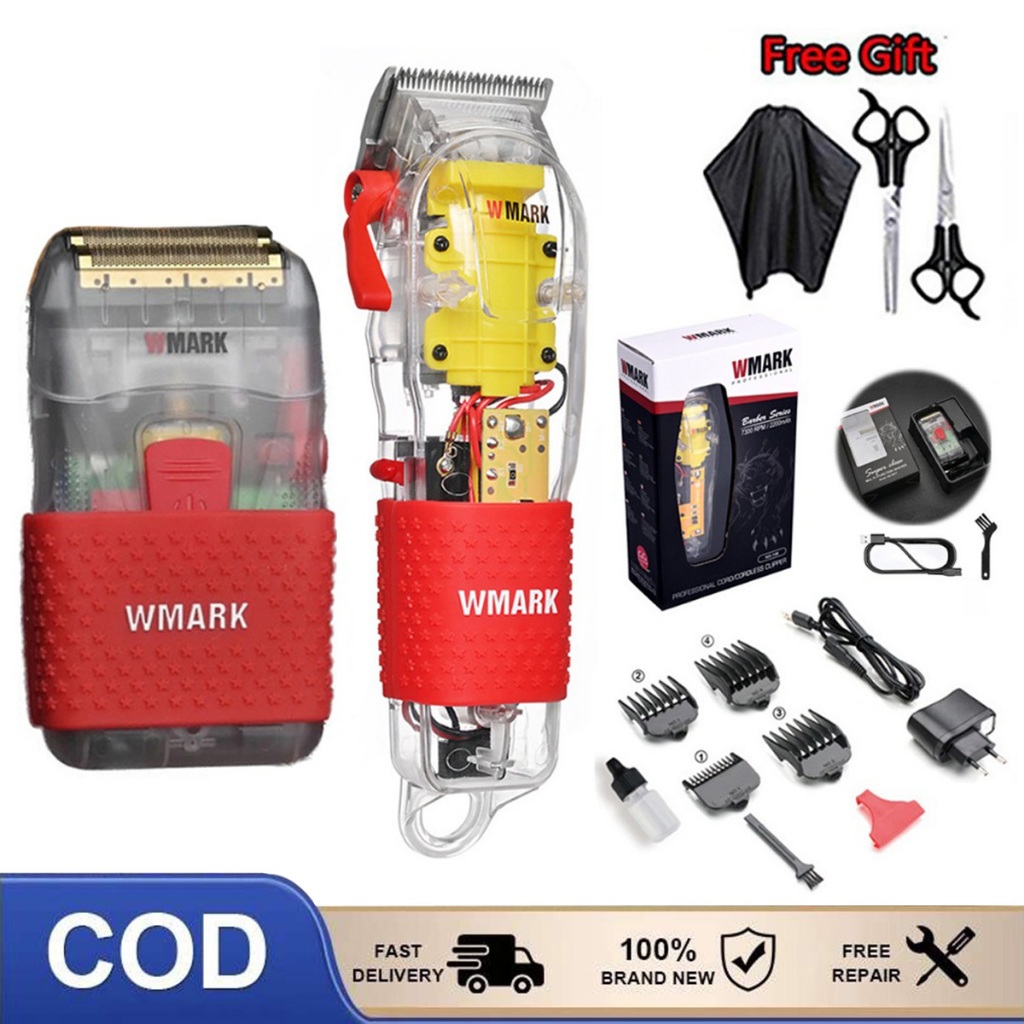 WMARK NG108A Razor Barber Special Clipper Transparent Hair Cutting ...