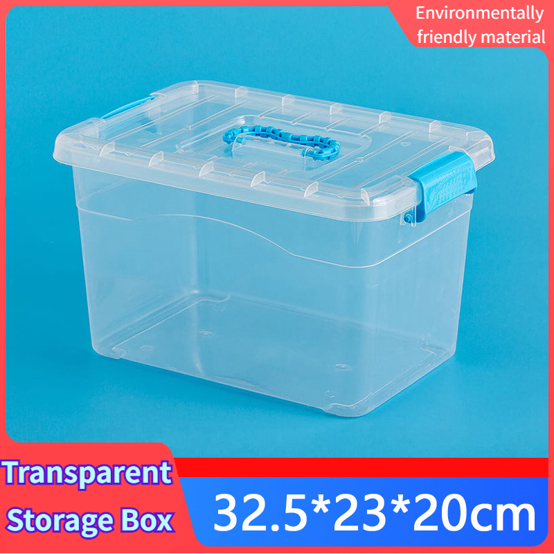 Plastic Storage Box Transparent Storage Box With Lid Portable ...