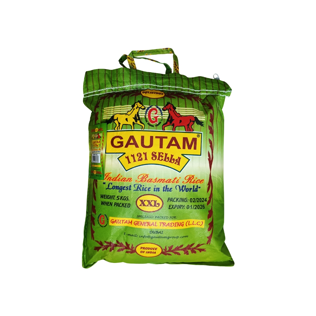 5kg Gautam 1121 Sella Longest Rice in the world (Gluten Free) | Shopee ...