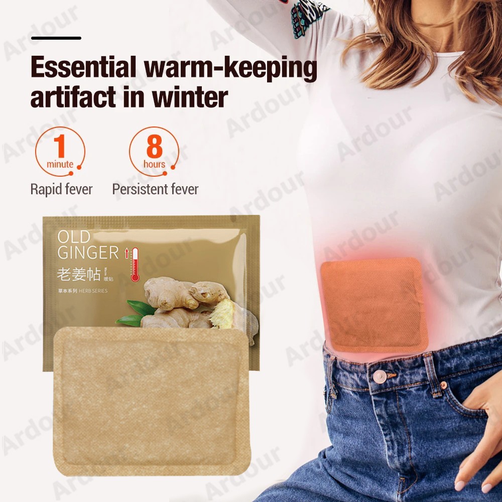 Ginger Menstrual Cramp Pain Relief Heat Patch Hot Compress Body Warmer ...