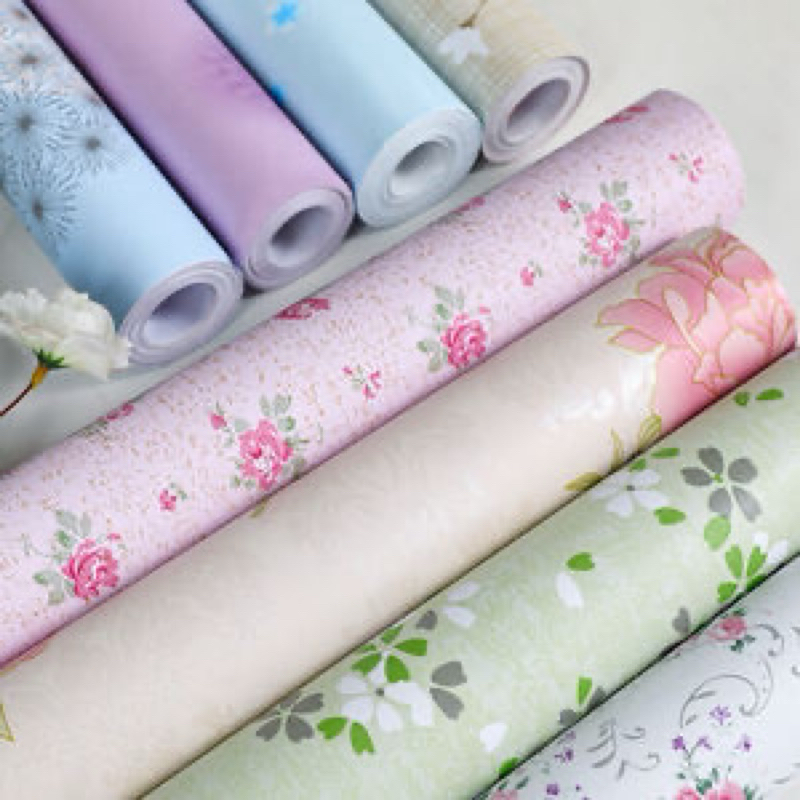 10meters by 45cm Floral Design PVC Wall Sticker Waterproof Self ...