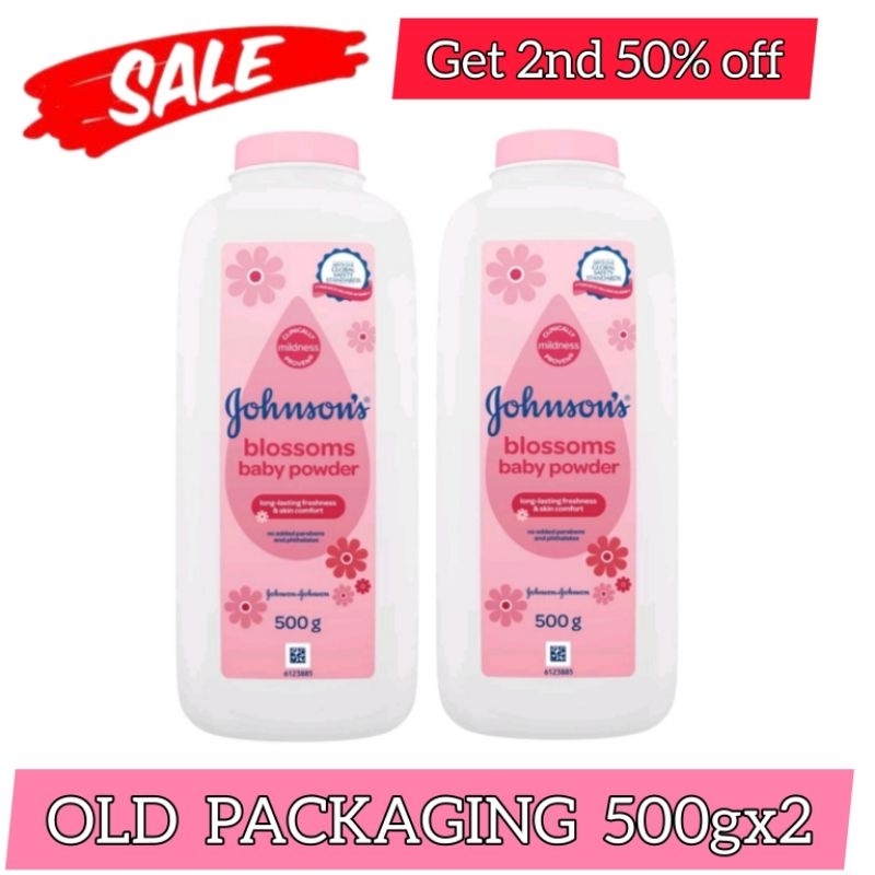 Get 2nd 50% off - Johnson's Baby Powder Pink Blossom 500gx2 Old Packaging Original | Shopee ...