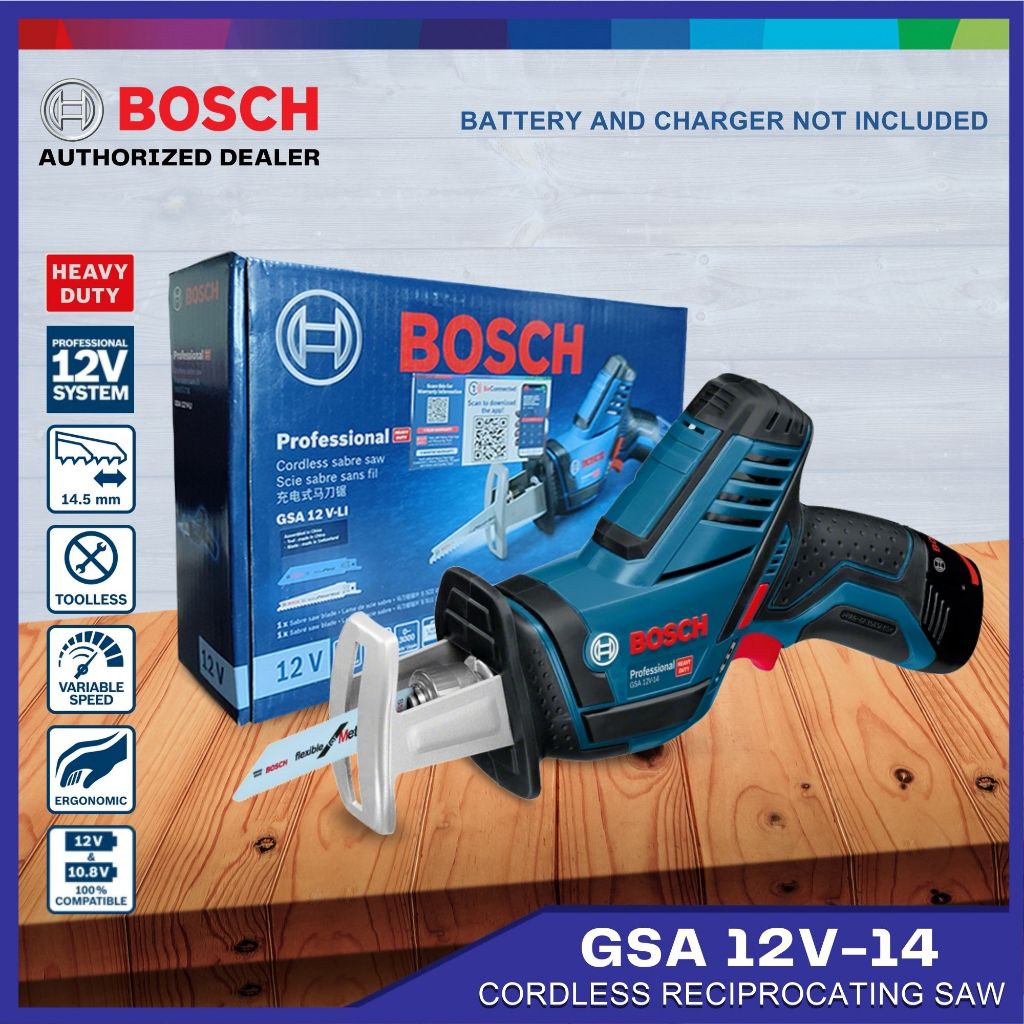 Bosch GSA 12V-LI Solo Reciprocating Saw HD-CORDLESS 12V Power Tool ...