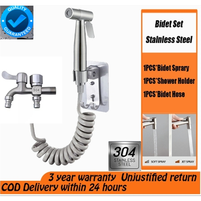 Bidet Spray Set Stainless With Retractable Portable Shower Telephone ...