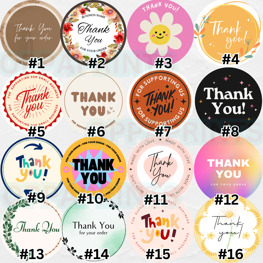 Sticker Labels | Thank You Labels | Made With Love Sticker Labels | 60 ...