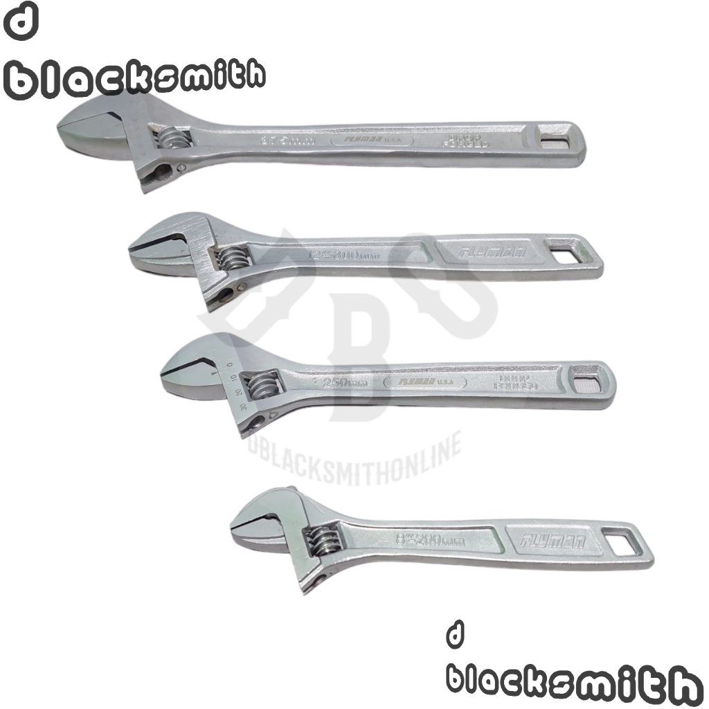 Original Flyman Adjustable Wrench 8, 10, 12, 15 Inches Long Set ...
