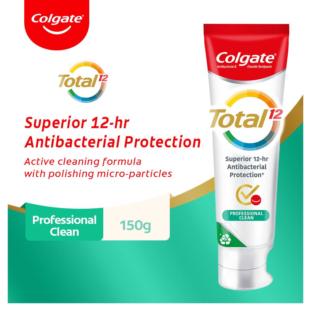 Colgate Total Professional Clean Antibacterial Toothpaste with Micro ...