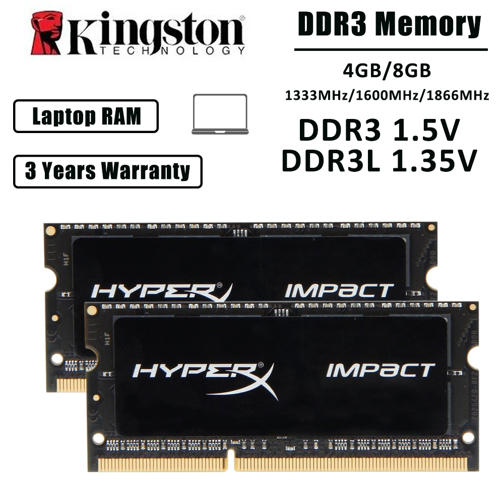 【Local 24H ship】Kingston HyperX Laptop DDR3 RAM 4GB 8GB 1333MHz 1600MHz 1866MHz Memory For ...