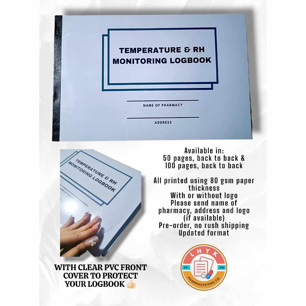 UPDATED Temperature and Humidity Monitoring Logbook for Pharmacies ...