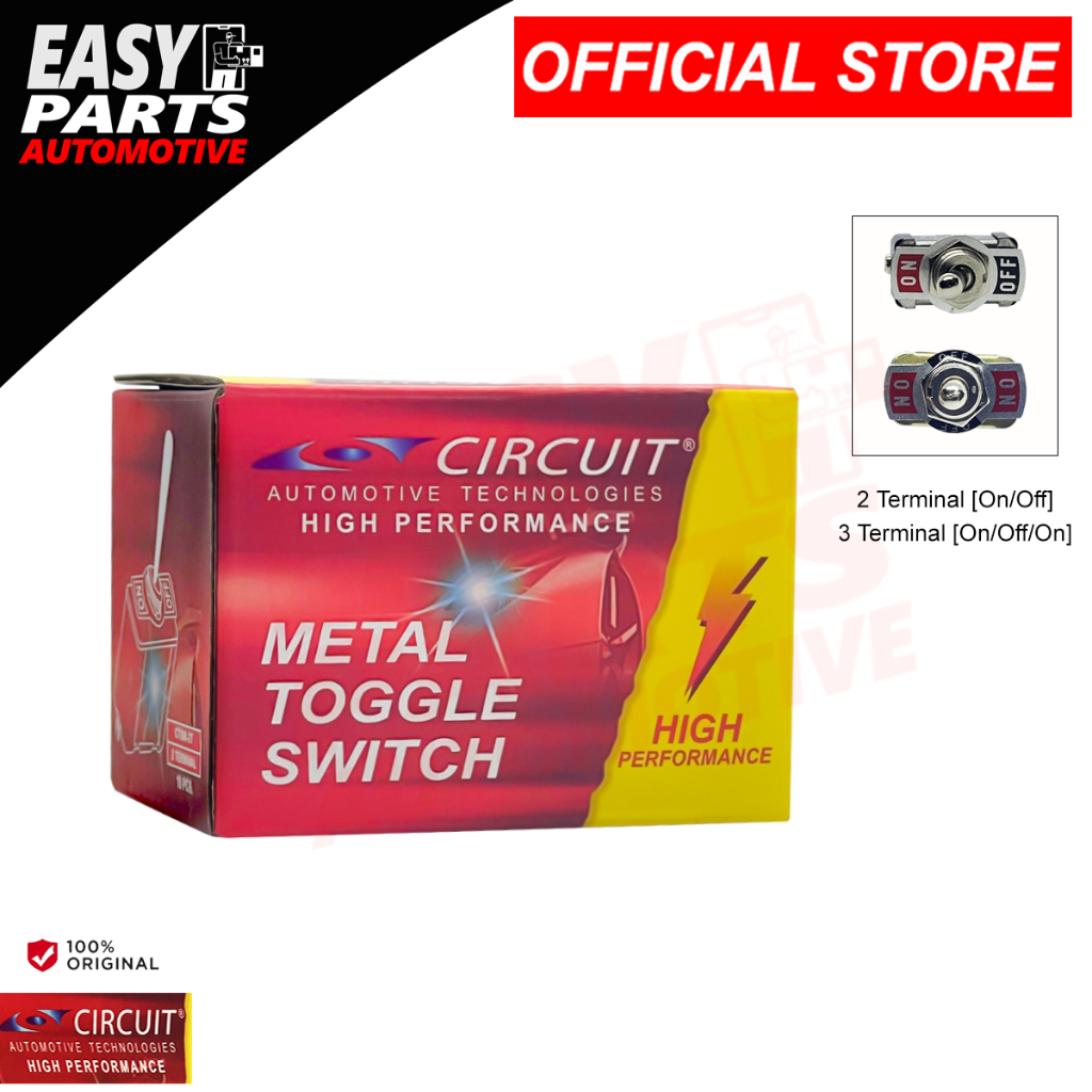 Circuit Metal Toggle Switch 2 Terminal & 3 Terminal | Shopee Philippines