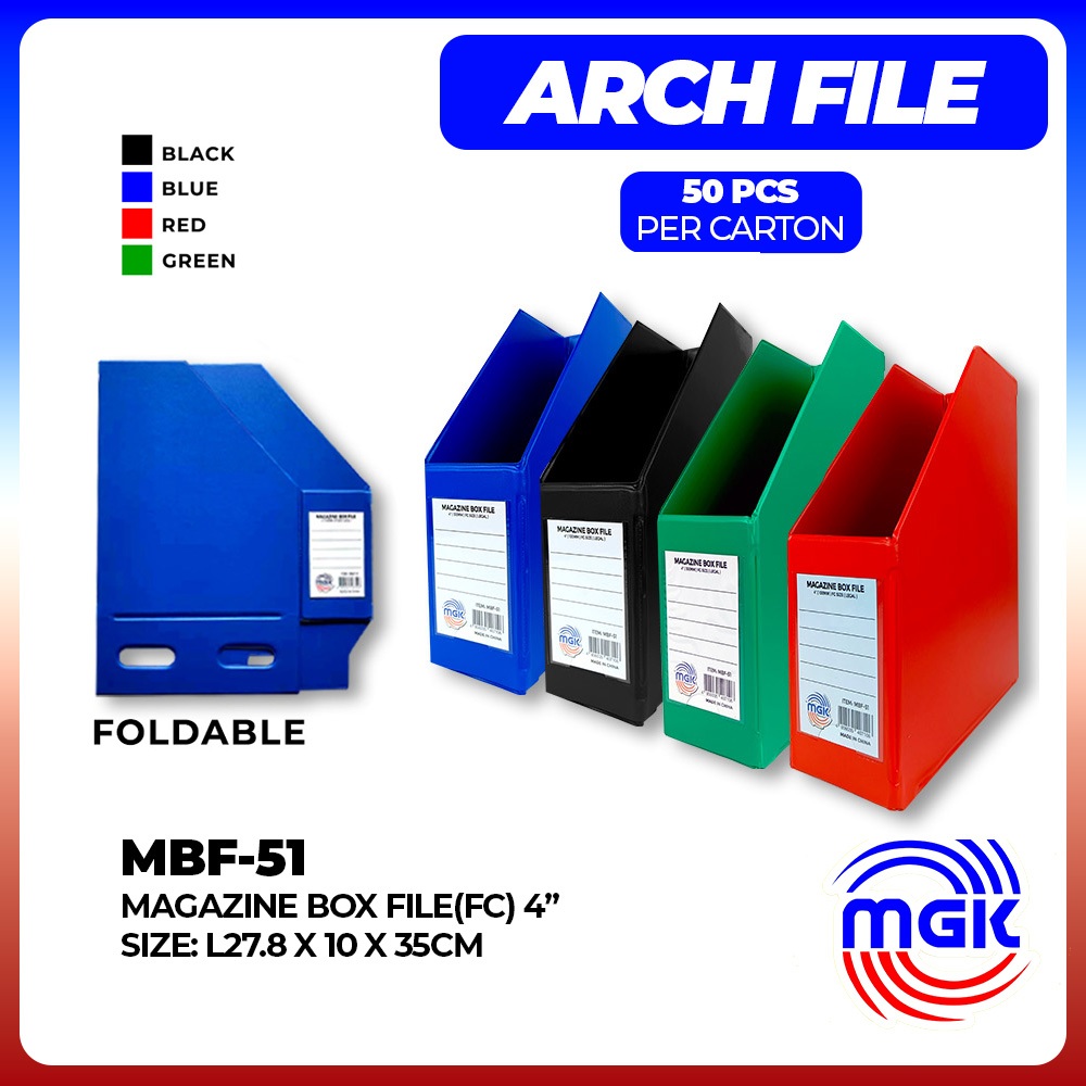 MGK Magazine Foldable Box File Legal/FC 4 Inches 25 pcs | Shopee ...