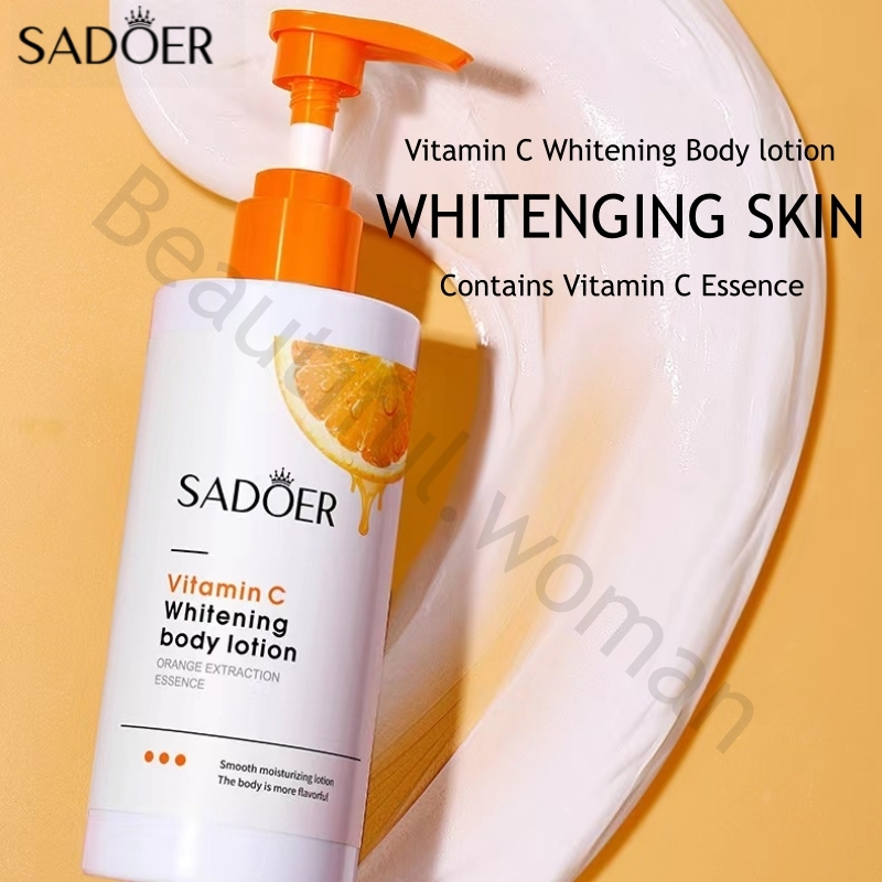 Sadoer Vitamin C Whitening Body Lotion Skin Care Healthy Permanent White Body Lotion Lightening ...
