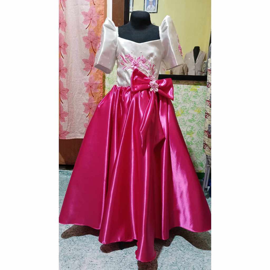 Filippiniana / Maria Clara Costume for kids with Petticoat (age 5 - 14 ...