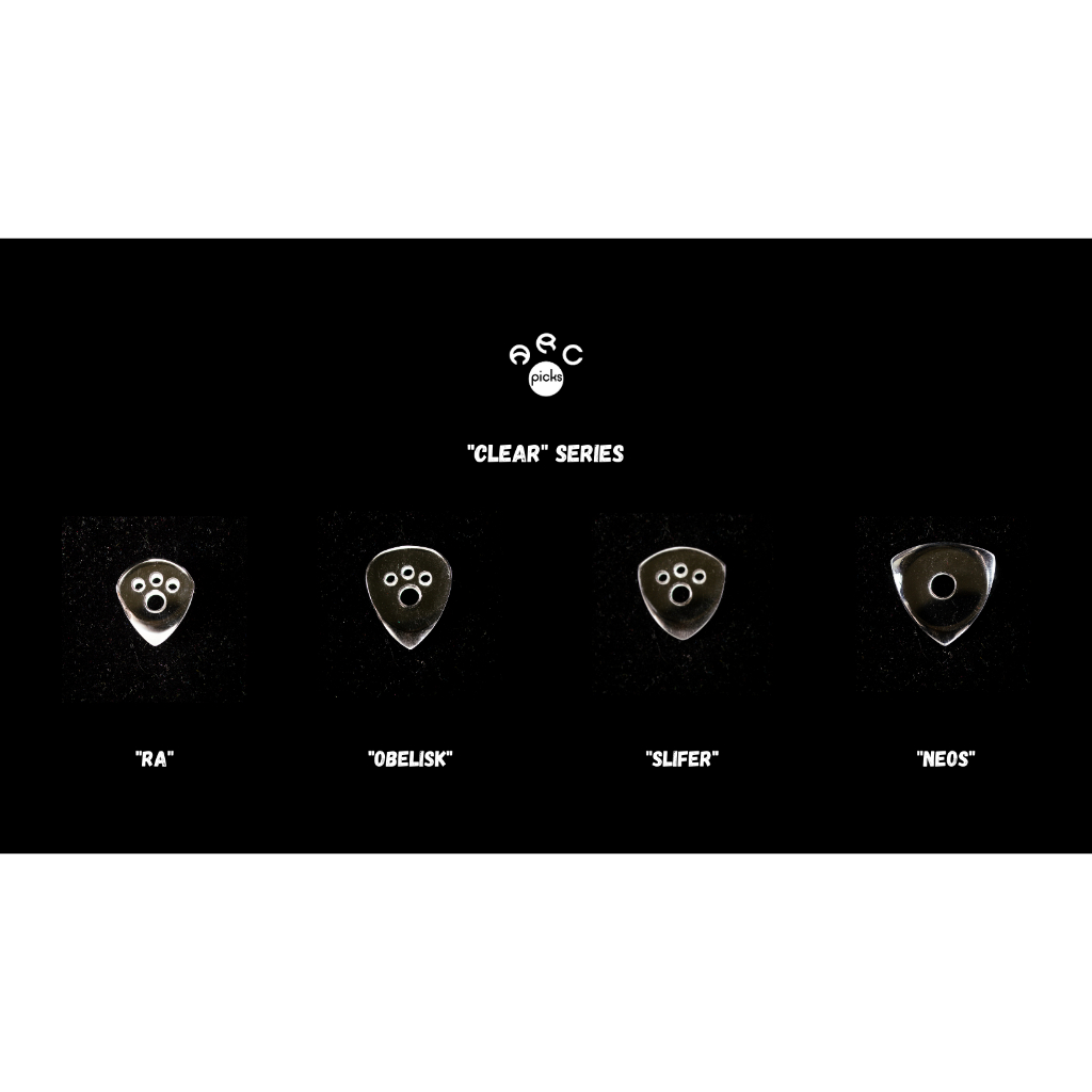 Arc Picks "Clear" Series (Handmade Acrylic Guitar/Bass Plectrum ...