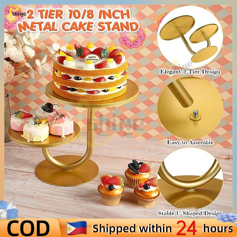 Two-layer Decoration Golden Wedding Dessert Table Decoration Wedding ...