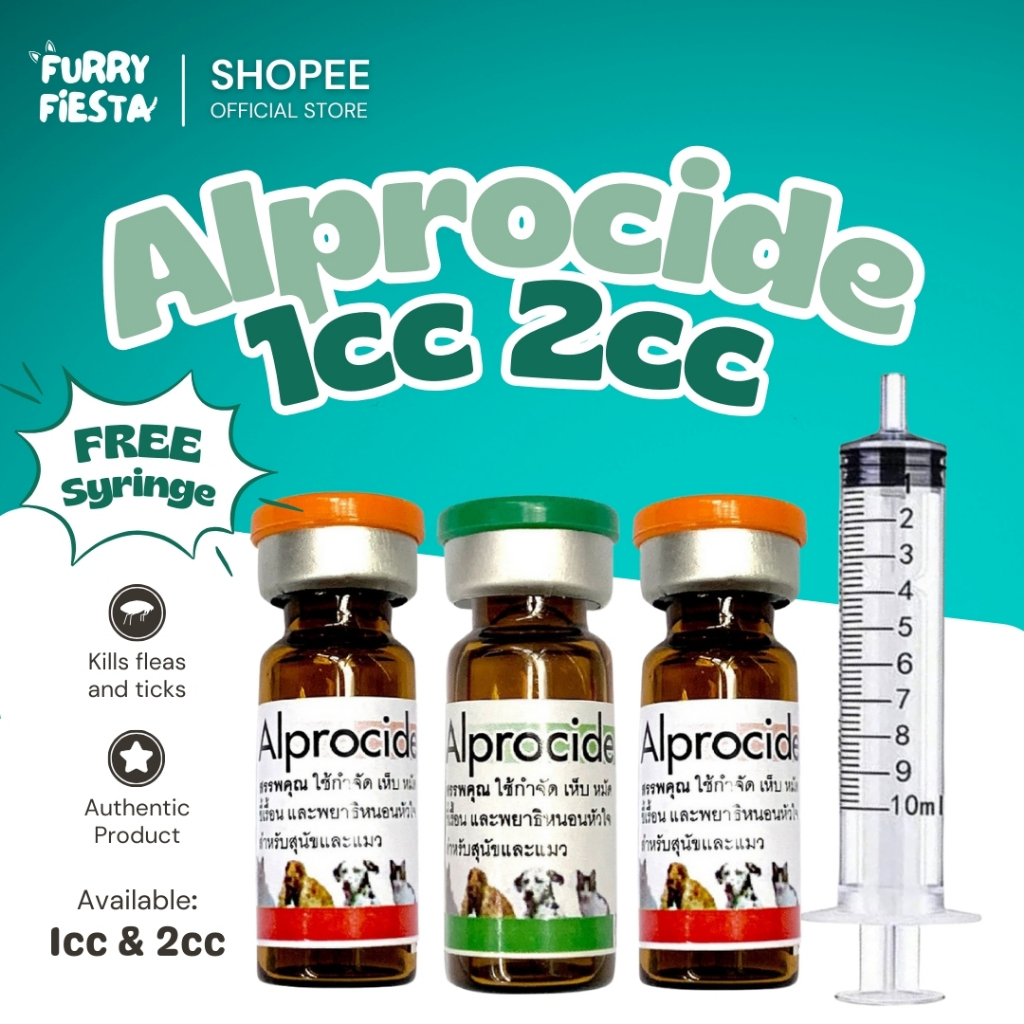 Alprocide 1cc & 2cc Anti Ticks and Fleas Treatment Medicine for Dogs ...