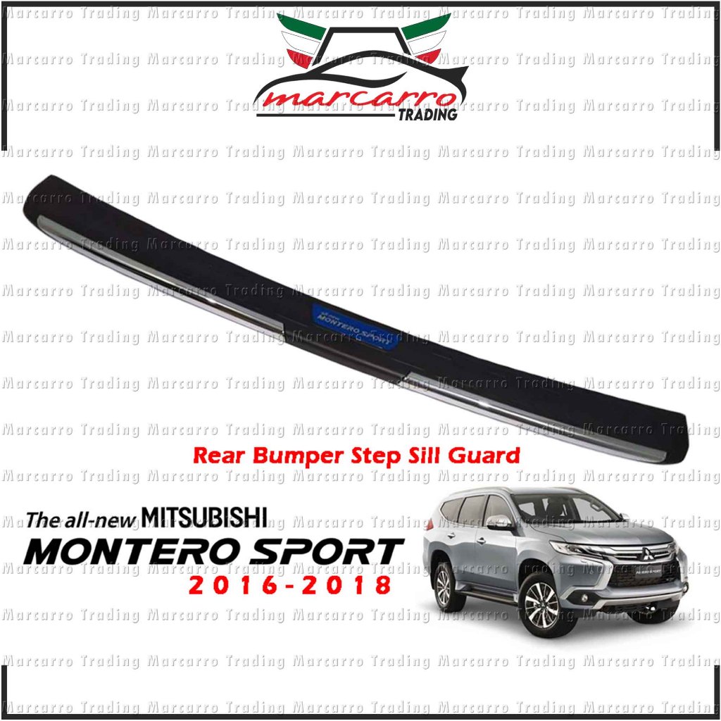 Mitsubishi Montero Sport 2016-2018 Rear Bumper Step Sill Guard (Made in ...