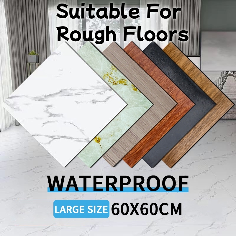 60x60 CM 3D Floor tiles sticker waterproof marble vinyl tiles floor ...