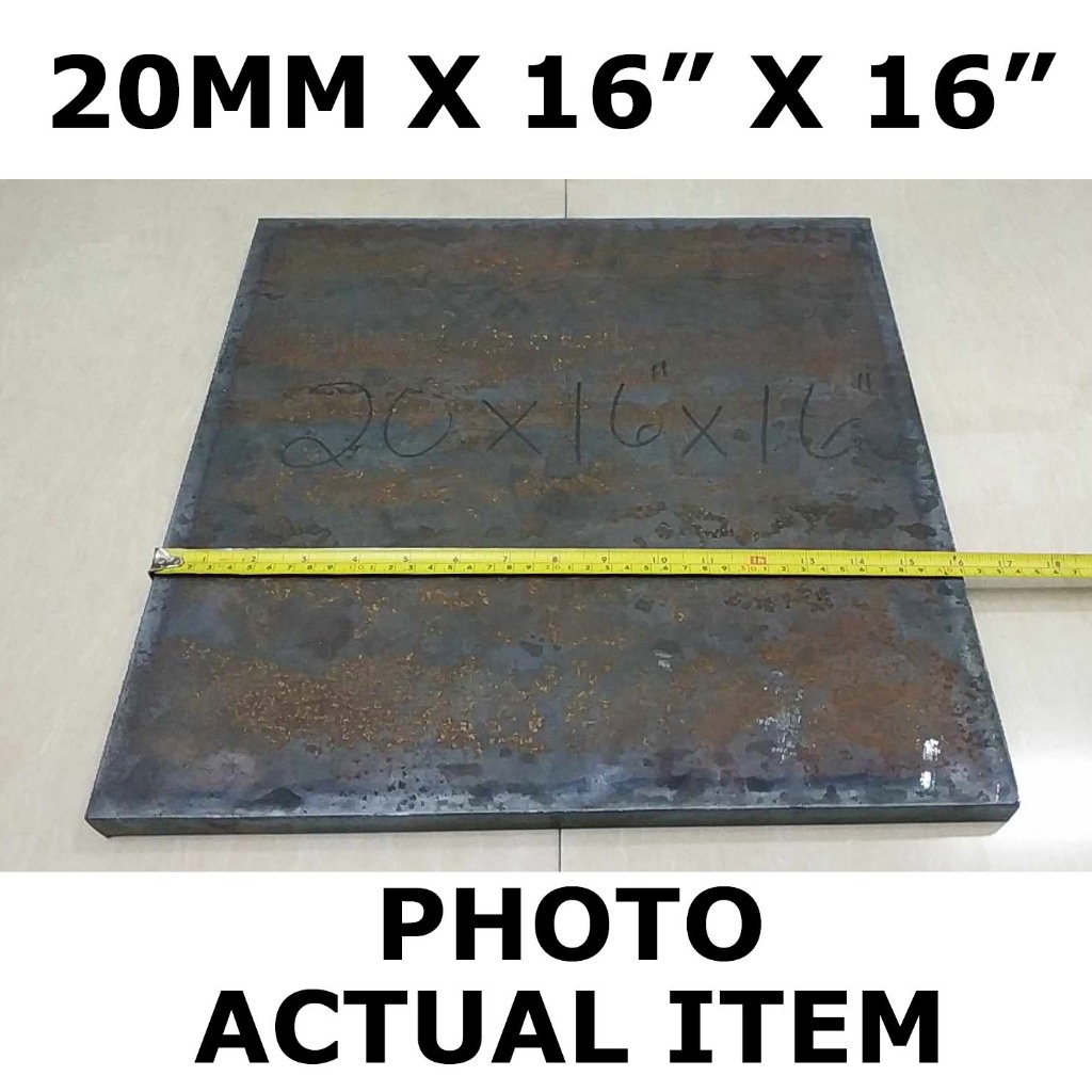 MS BASE PLATE 20MM X 16" X 16" MILD STEEL === BAKAL 20MM X 16" X 16 ...