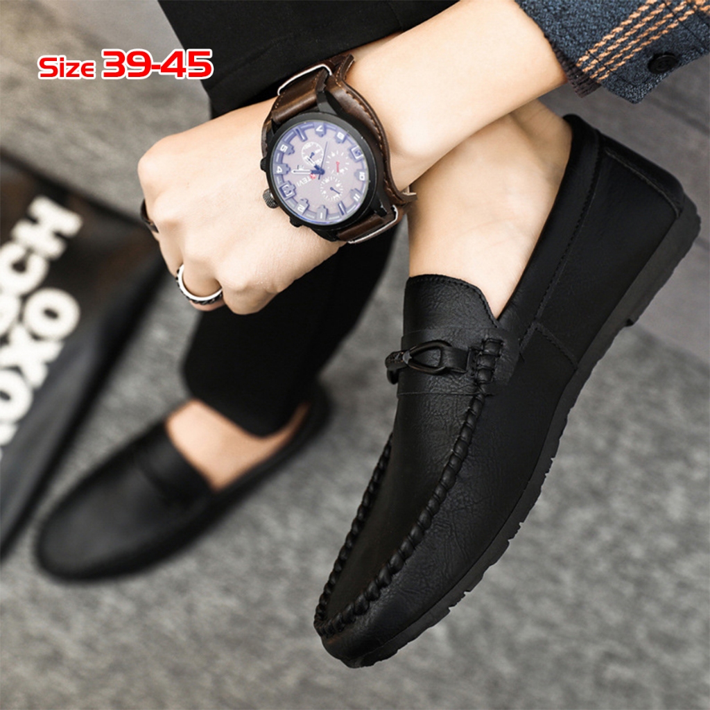 Leather shoes men's summer breathable men's shoes casual shoes office ...