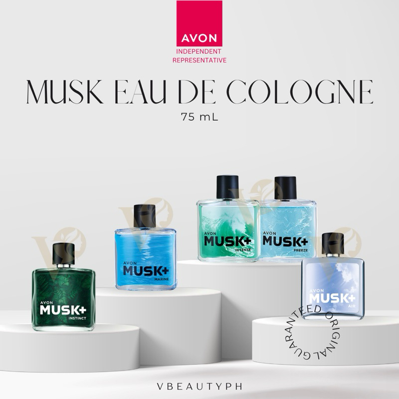 AVON Musk + Eau De Cologne 75ml Intense or Marine or Air or Instinct ...