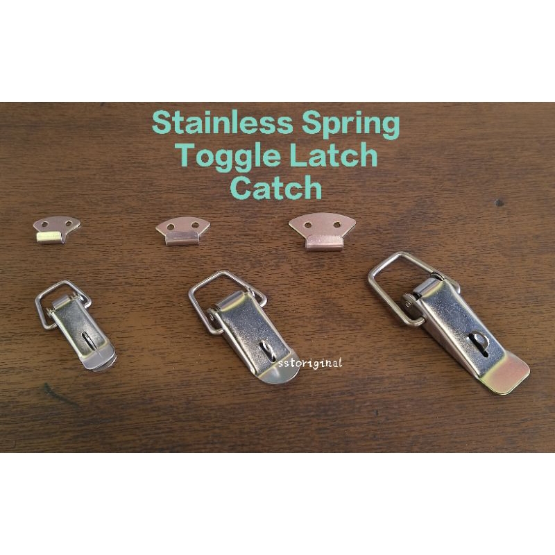 STAINLESS SPRING TOGGLE LATCH CATCH ( HEAVY DUTY CABINET BOXES CASE ...