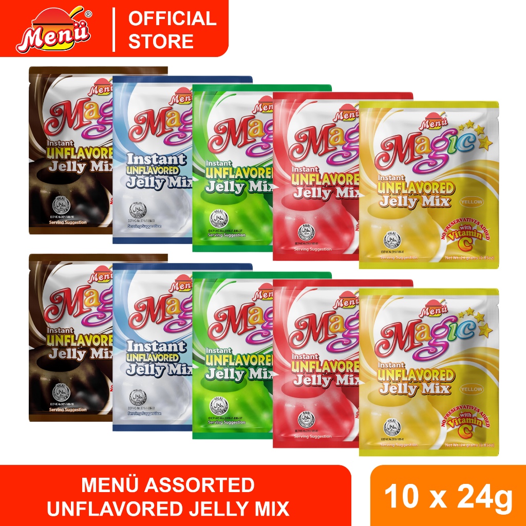 Menü Assorted Unflavored Jellies 24grams x 10 Packs | Shopee Philippines