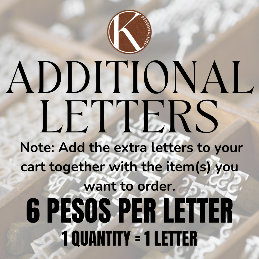 K PERSONALIZED - ADDITIONAL LETTERS | Shopee Philippines