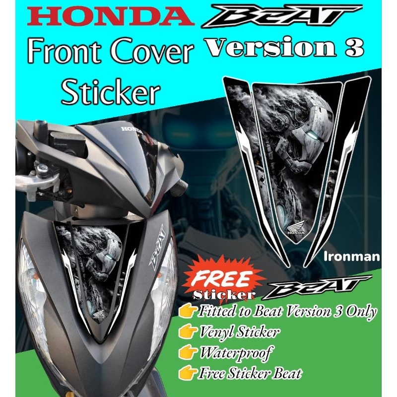 Honda Beat Version 3 Front Cover Sticker Accessories | Shopee Philippines