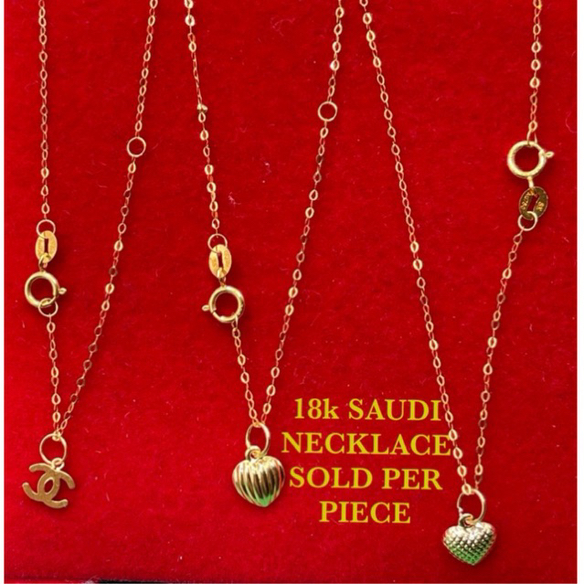 PAWNABLE 18K SAUDI GOLD TAUCO CHAIN W/PENDANT | Shopee Philippines