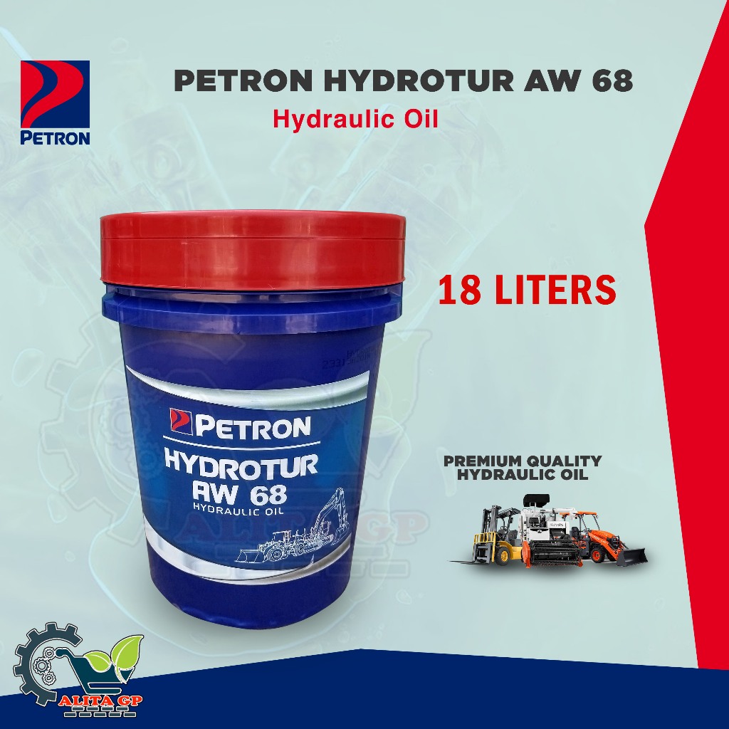 Petron Hydrotur AW68 Hydraulic Oil For Hydraulic System Kubota Tractor / Harvester 18 Liters ...