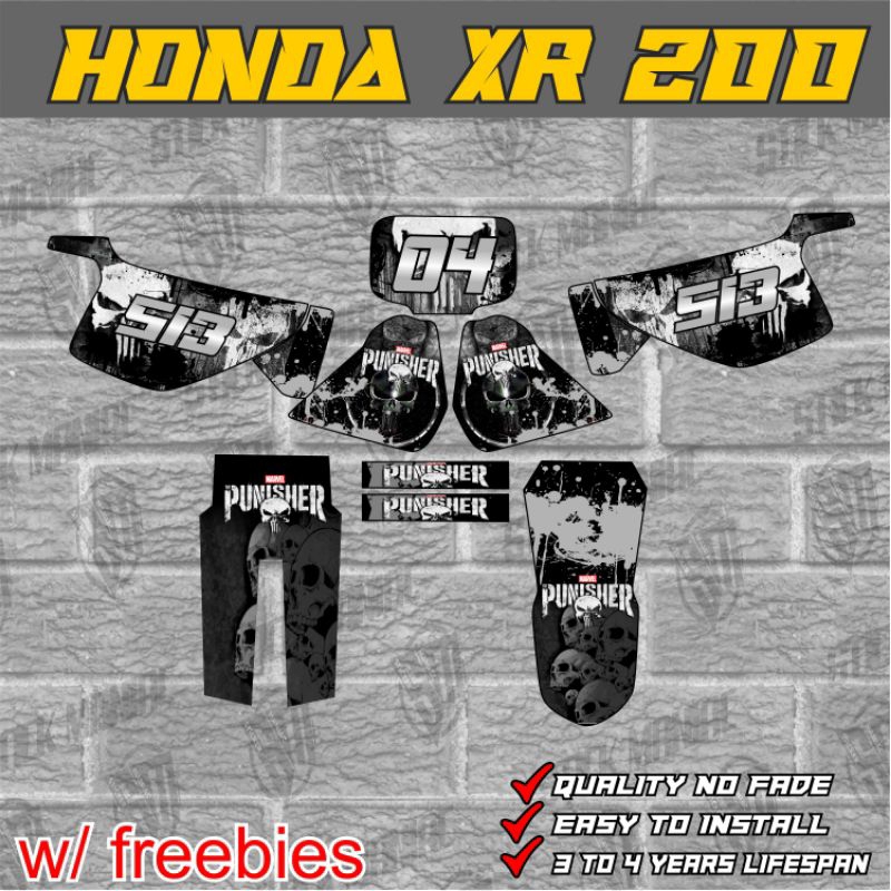 Honda XR 200 decals stickers, laminated | Shopee Philippines