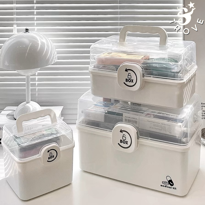 Trove First Aid Kit Storage Box Medicine Storage Portable Plastic ...
