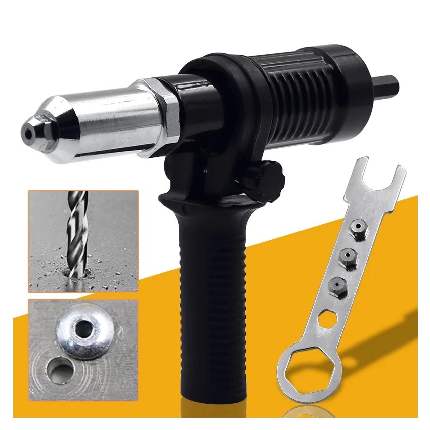 Electric Pull Rivet Gun Adapter Riveting Electric Tool Riveting Drill ...