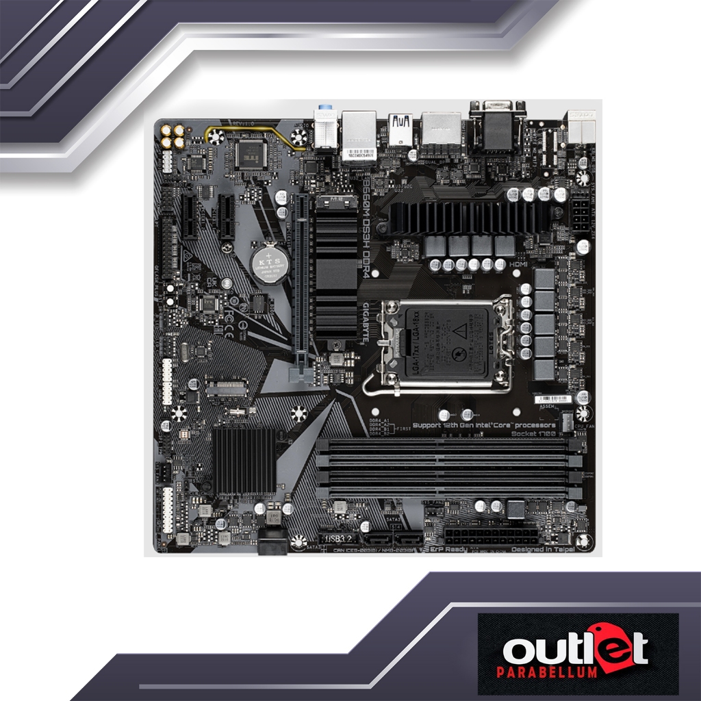 REFURB GA-B660M-DS3H-DDR4 GIGABYTE INTEL B660 LGA1700 DDR4 6+2+1 DIGITAL VRM,2.5GbE LAN MATX ...