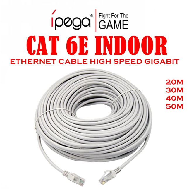 CAT6E Indoor 20M 30M 40M 50M Indoor Cable UTP High Speed Ethernet Lan Cable Waterproof Cable ...