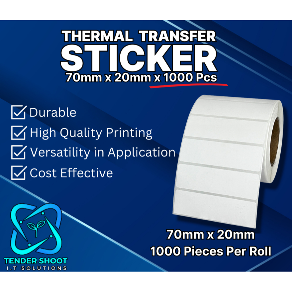 1 ROLL of 70x20x1000 70mm X 20mm X 1000pcs 70 x 20 x 1000 70x20x1000 ...