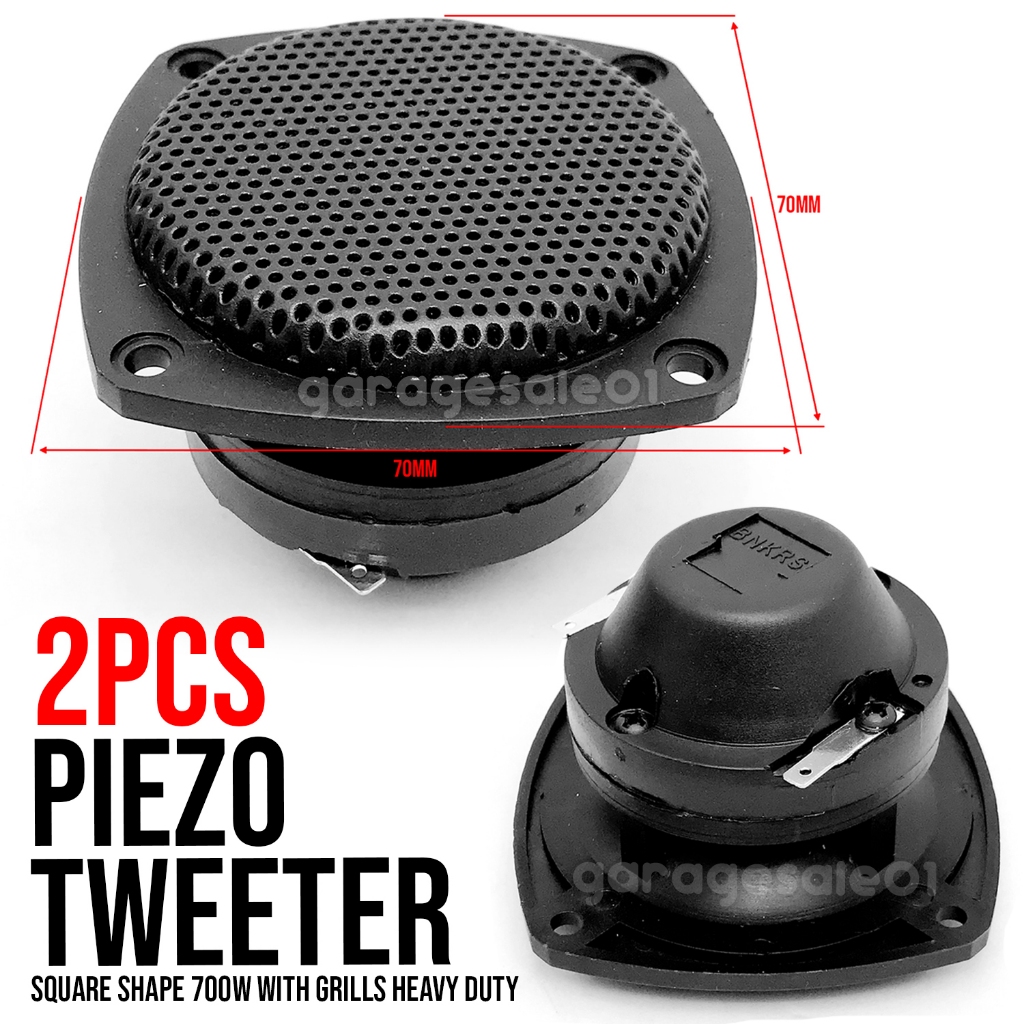 2pcs Piezo Tweeter Speaker 700 Watts With Grills Heavy Duty | Shopee ...