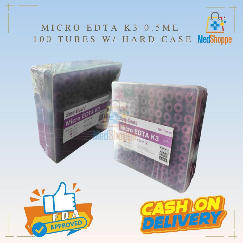 Micro EDTA K3 0.5ml 100 tubes w/ hard case | Shopee Philippines