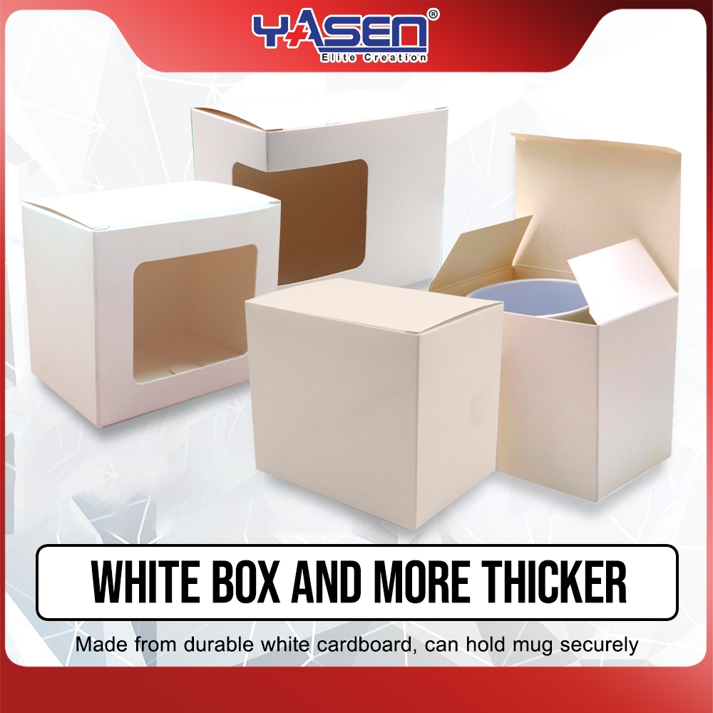 Sublimation Mug Box White Present Box Gift Box with Lids for Biscuit ...