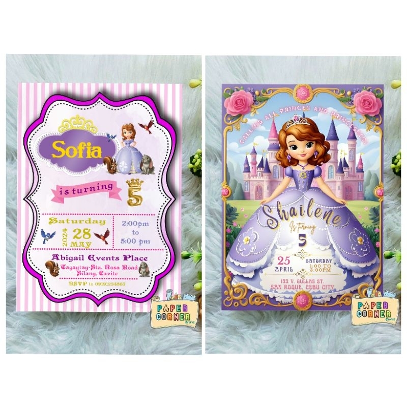 Sofia The First Princess Invitation - (Layout Only) | Shopee Philippines