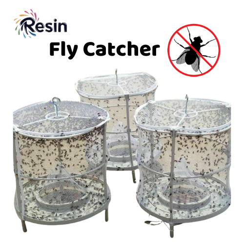 Reusable fly catcher cage, pest bug catching net trap tool for ...