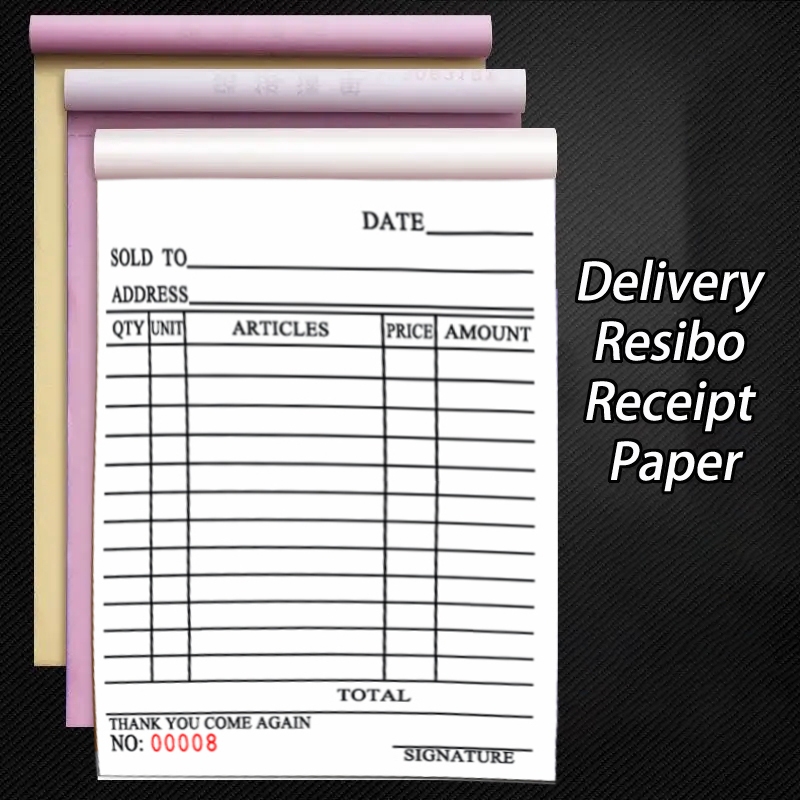 Receipt Resibo Carbon Paper Temporary Duplicate Receipts With Carbon ...