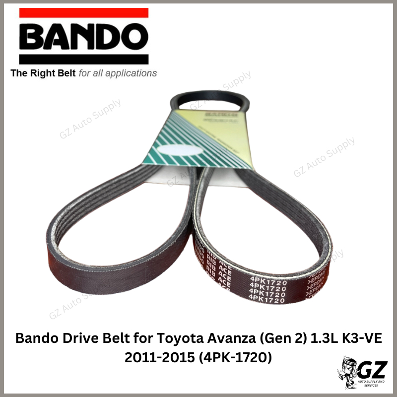 Bando Drive Belt for Toyota Avanza (Gen 2) 1.3L K3-VE 2011-2015 4PK ...