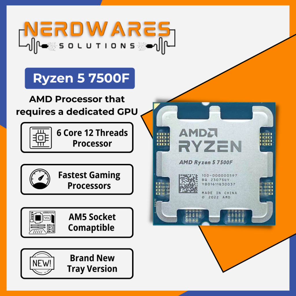 AMD Ryzen 5 7500F 6 Cores 12 Threads Gaming Desktop Processor Support ...