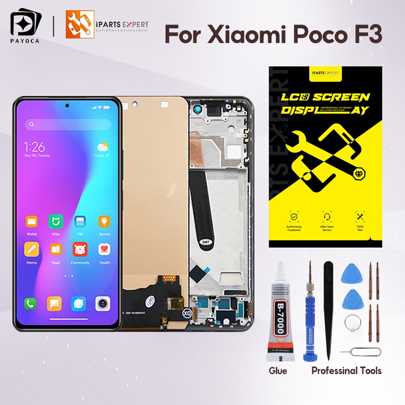 Original LCD AMOLED For Xiaomi POCO F3 M2012K11AG LCD Display Touch Panel Screen Digitizer ...