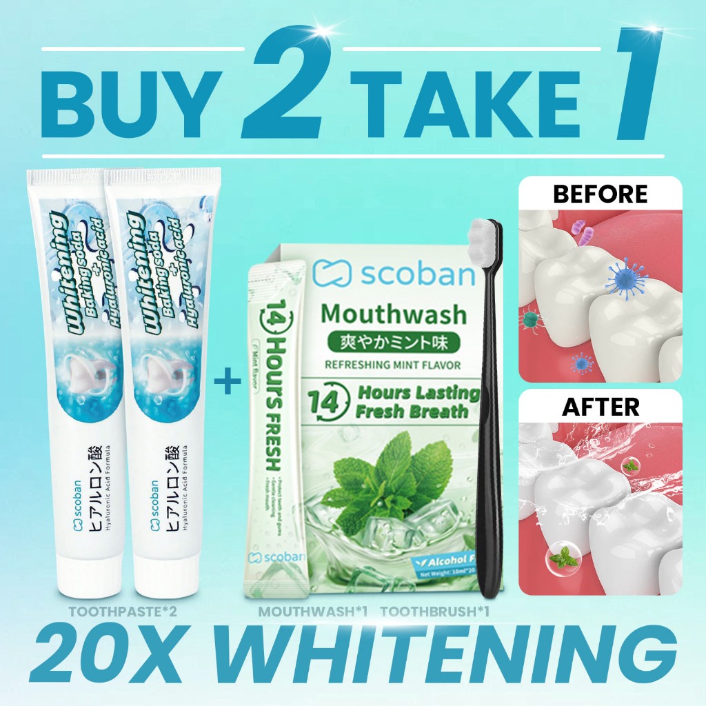 【Upgrade】scoban teeth Whitening toothpaste Peppermint Food Graded ...